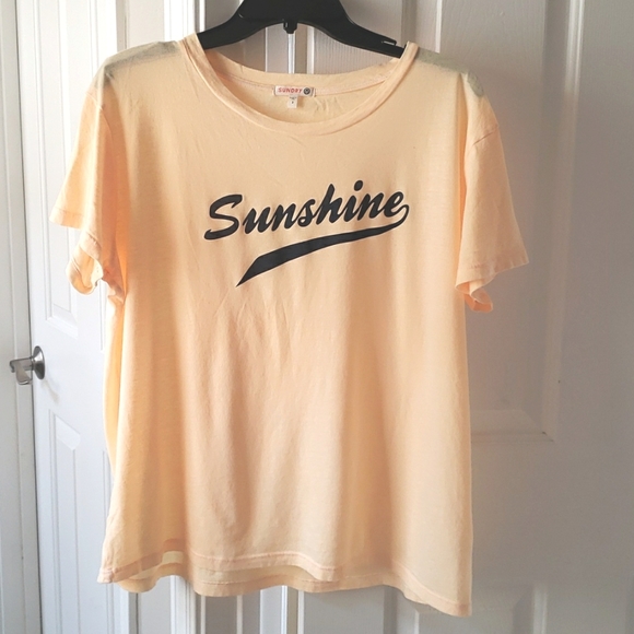 Sundry | Tops | Sundry Sunshine Boxy Graphic Tee Tshirt New | Poshmark